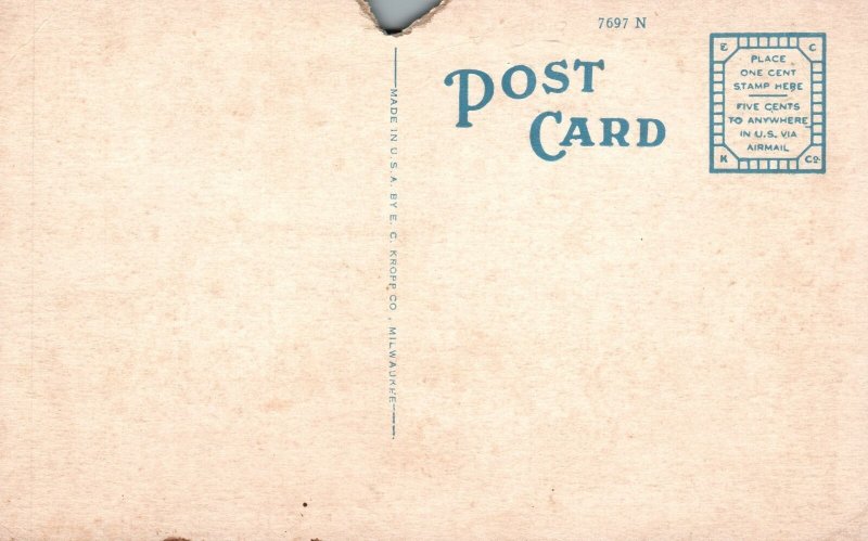 Vintage Postcard 1920's Main Street Buildings Looking North Hutchinson ...