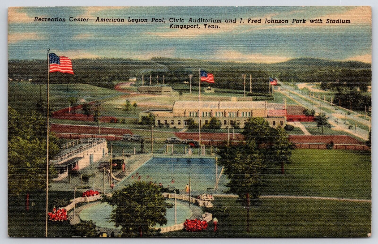 1957 Civic Recreation Center Kingsport Tennessee American Legion Posted ...