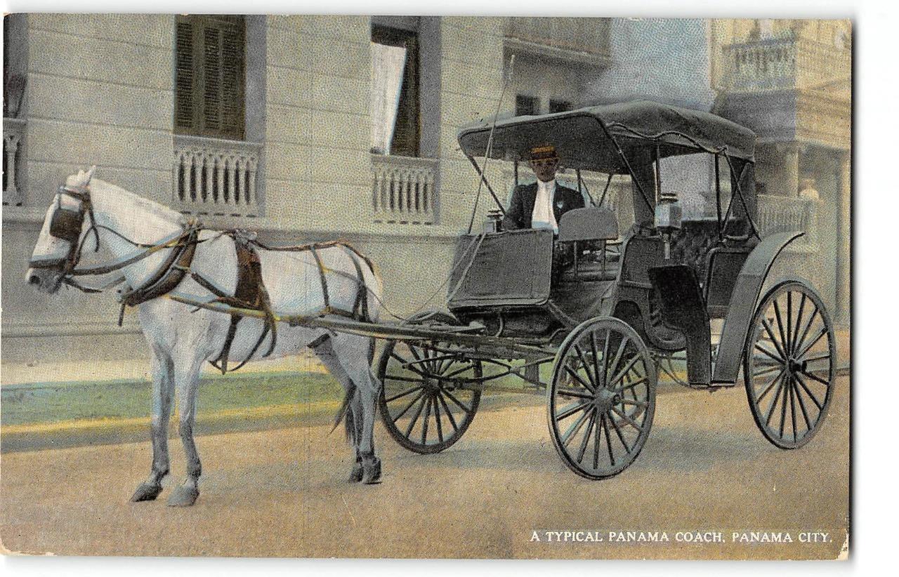 Typical Panama Coach, Panama City Horse Carriage 1910s Antique Postcard ...