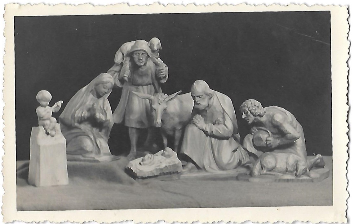 RPPC Christmas Nativity Scene Mary Joseph Baby Jesus Animals Shepherds ...
