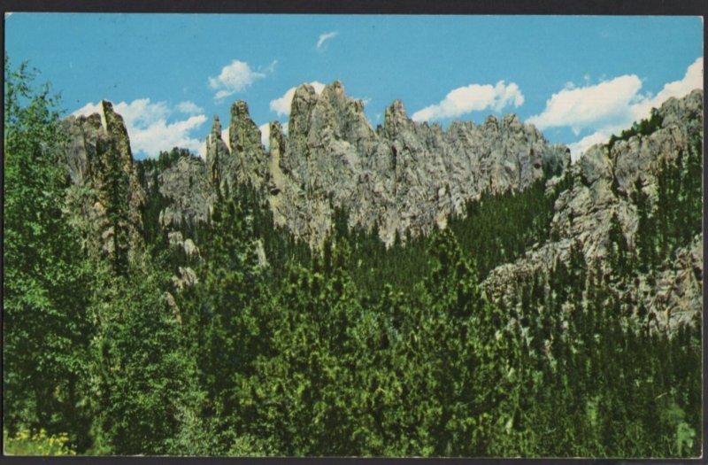 South Dakota BLACK HILLS Cathedral Spires on Needles Road ~ Chrome ...