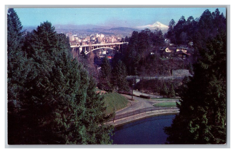 Vintage Postcard OR Portland Oregon And Its Guardian Mt. Hood | United ...