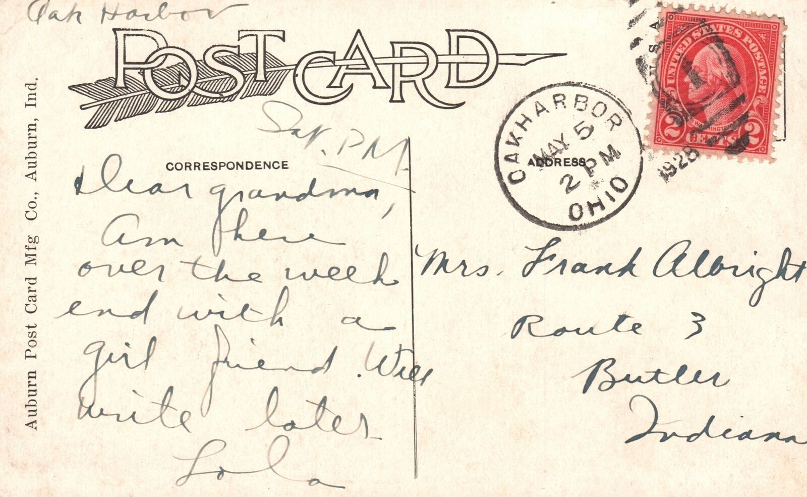 Vintage Postcard 1928 East Locust Point Beach Bathing Lake Erie Oak ...