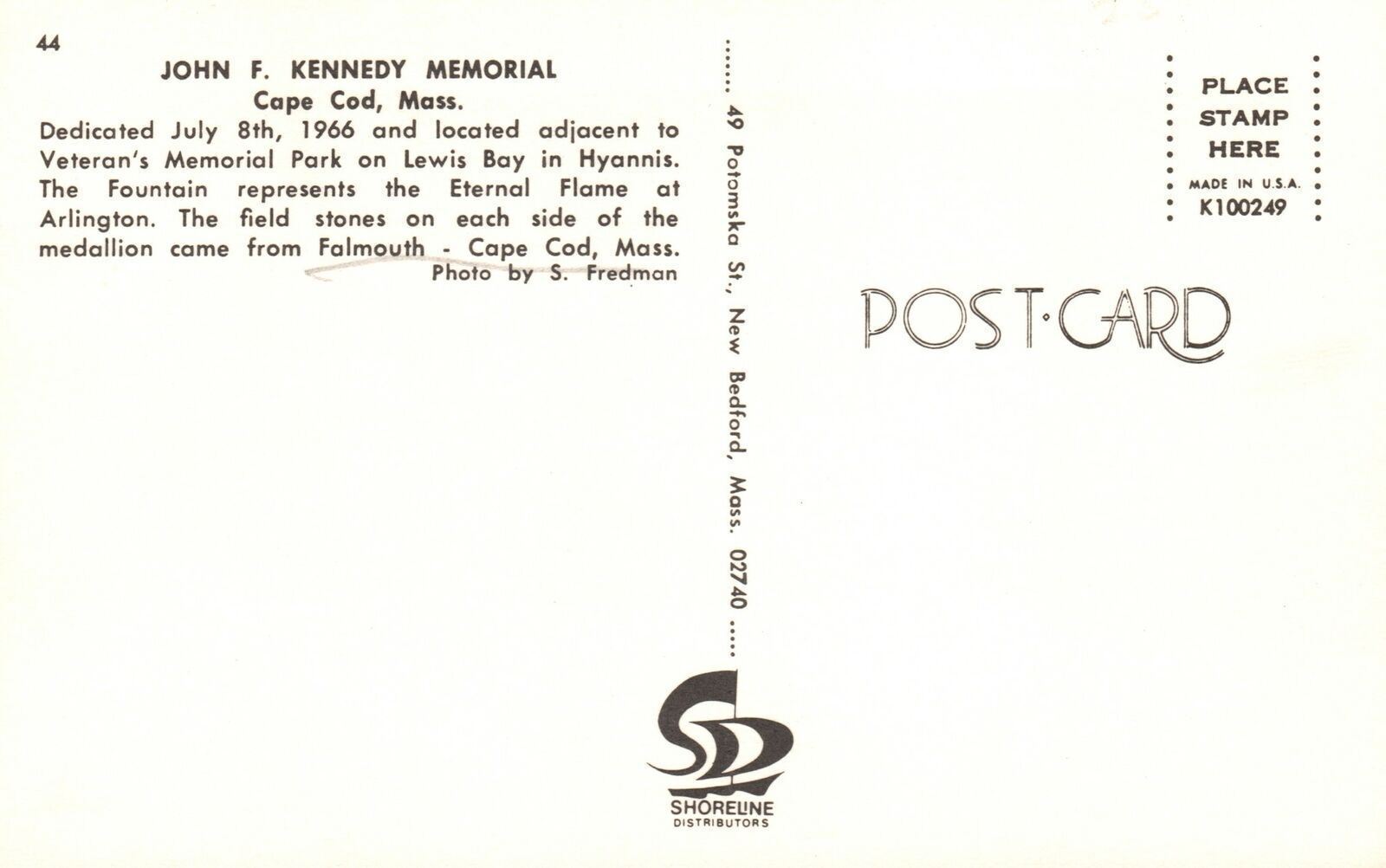 Vintage Postcard John F. Kennedy Memorial Cape Cod Mass. Massachusetts ...