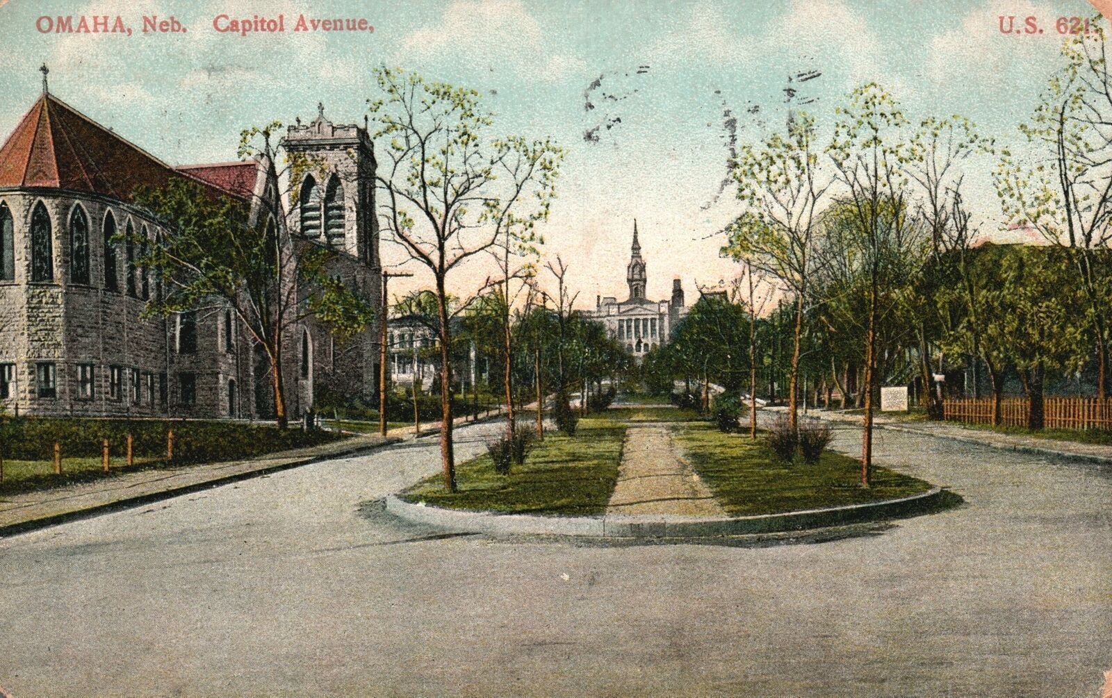 Vintage Postcard 1910's Capitol Avenue Street View Omaha Nebraska NB F ...
