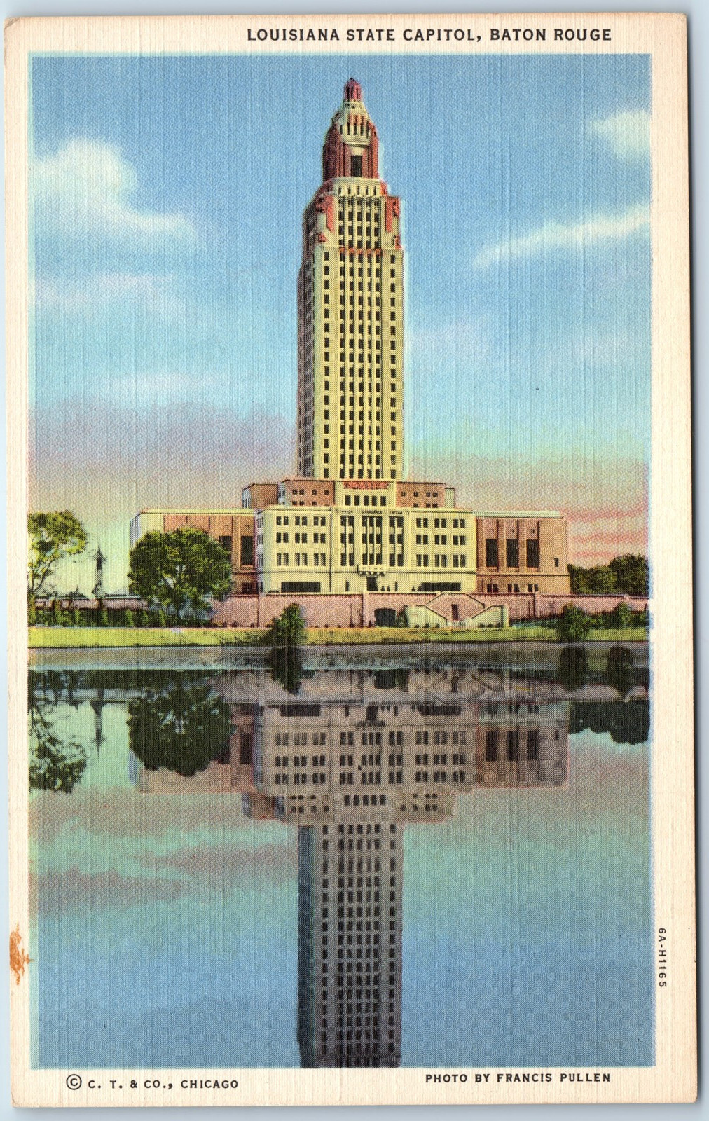 1936 Baton Rouge LA Louisiana State Capitol Art Deco Bldg Francis ...