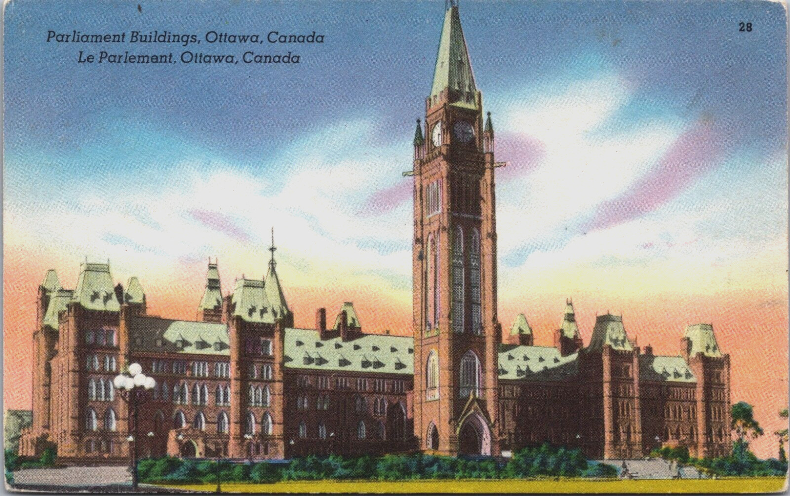 Canada Parliament Buildings Ottawa Linen Postcard C203 | Canada ...