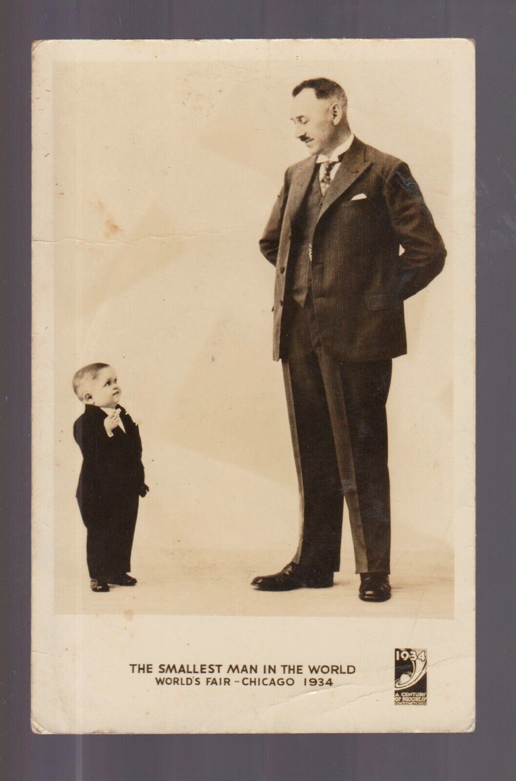 Chicago RPPC 1934 MIDGET Captain Werner AUTOGRAPHED World's Fair ...