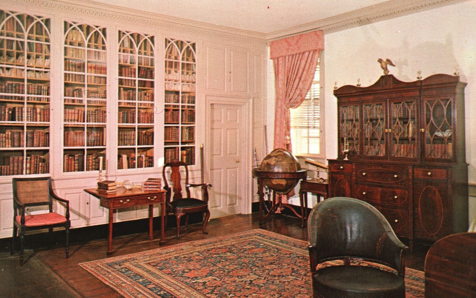 Vintage Postcard Home & Tomb Of Washington The Library Mount Vernon ...