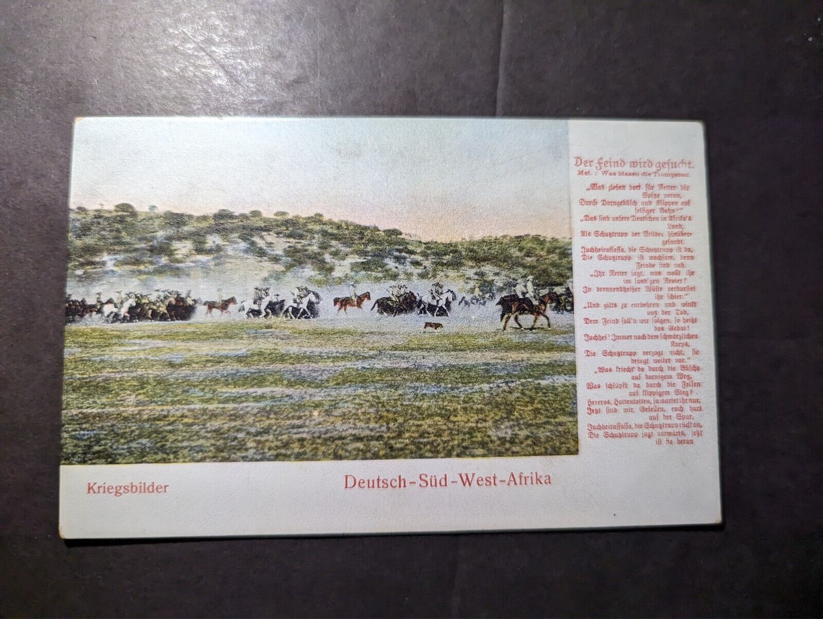 Mint Germany Colony South West Africa Postcard War Photo Horse Soldiers ...