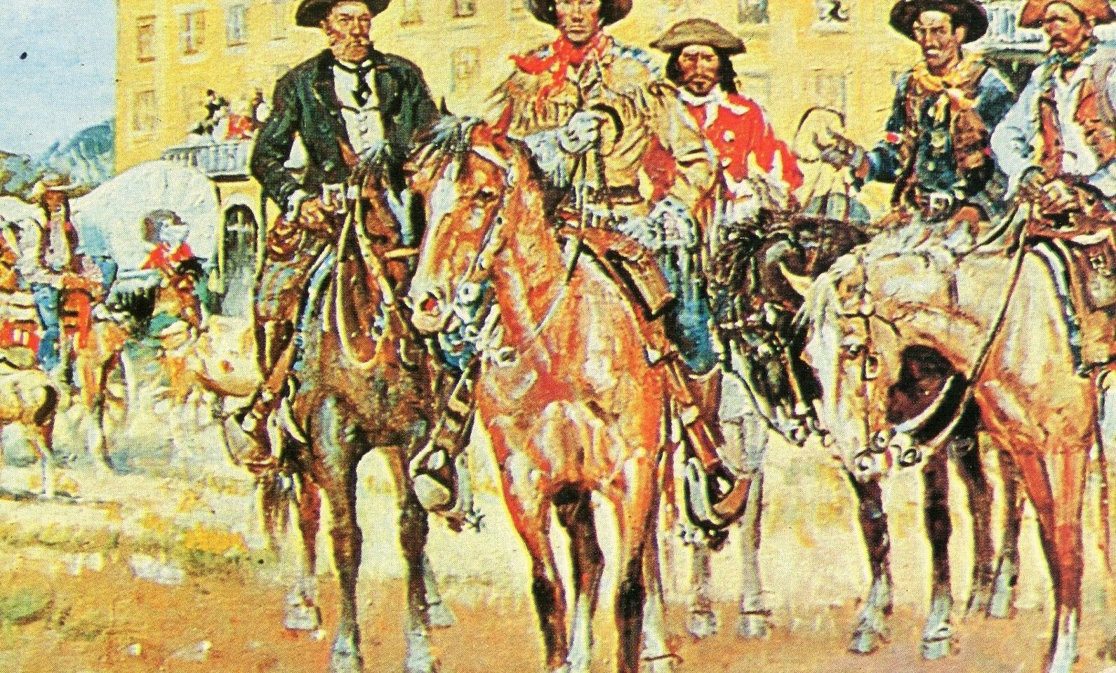 Postcard Pony Express Painting at Pony Express Museum, St. Joseph, MO ...