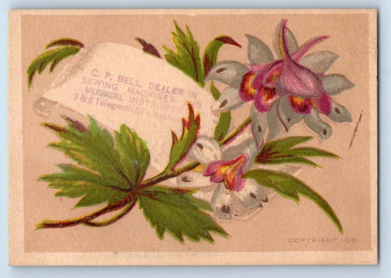 1880s C.P. Bell Dealer Musical Instruments & Sewing Machines P197 ...