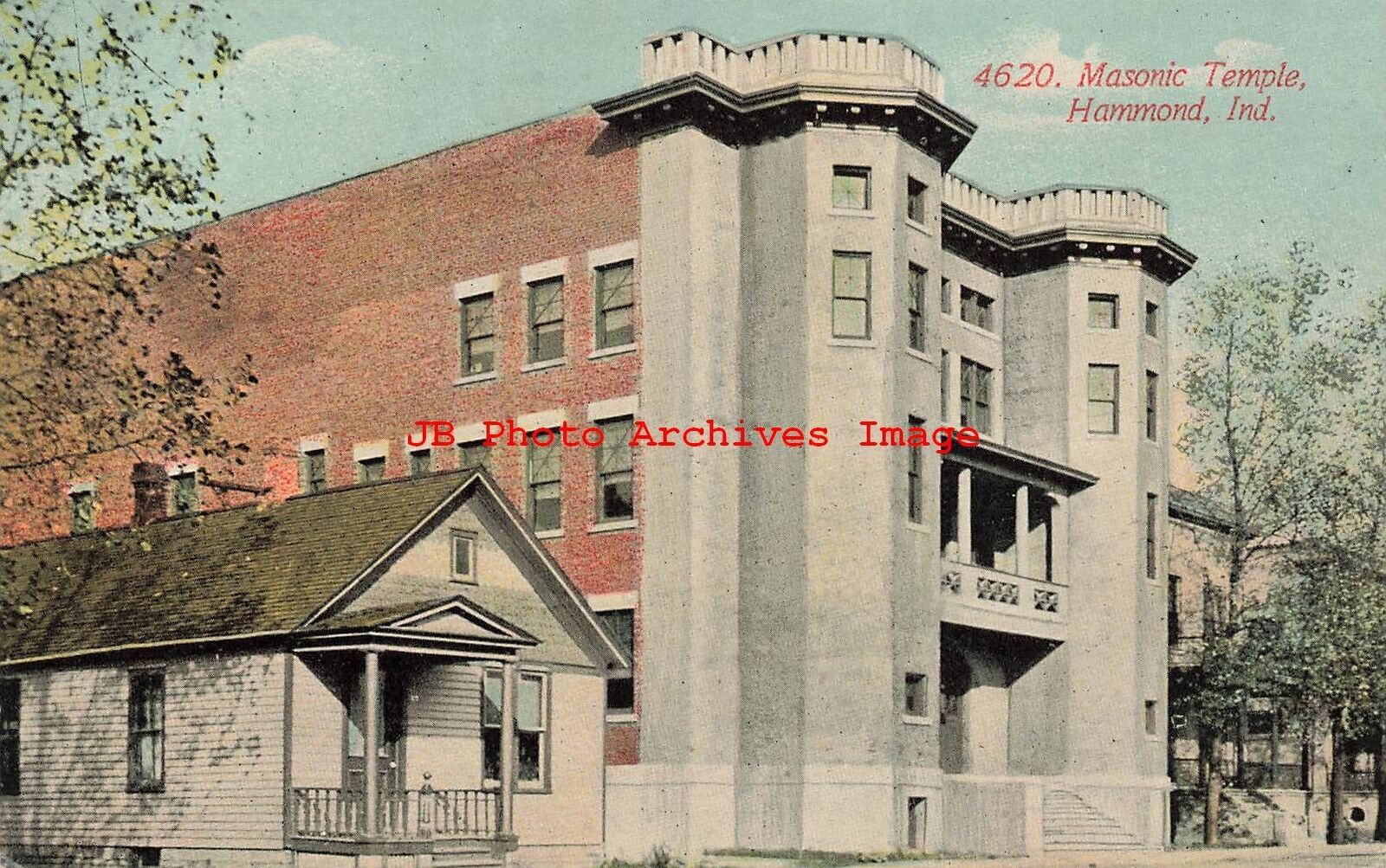 IN, Hammond, Indiana, Masonic Temple, Exterior View, Acmegraph Pub No ...