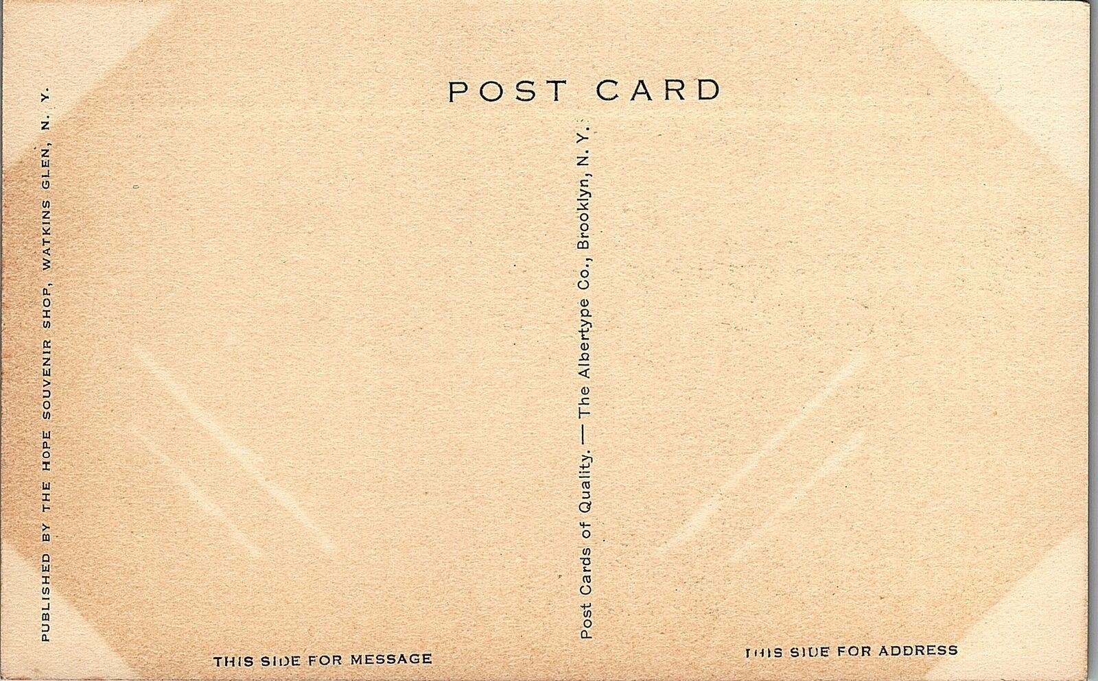 1930s Watkins Glen New York Central Cascade Waterfall Lithograph ...