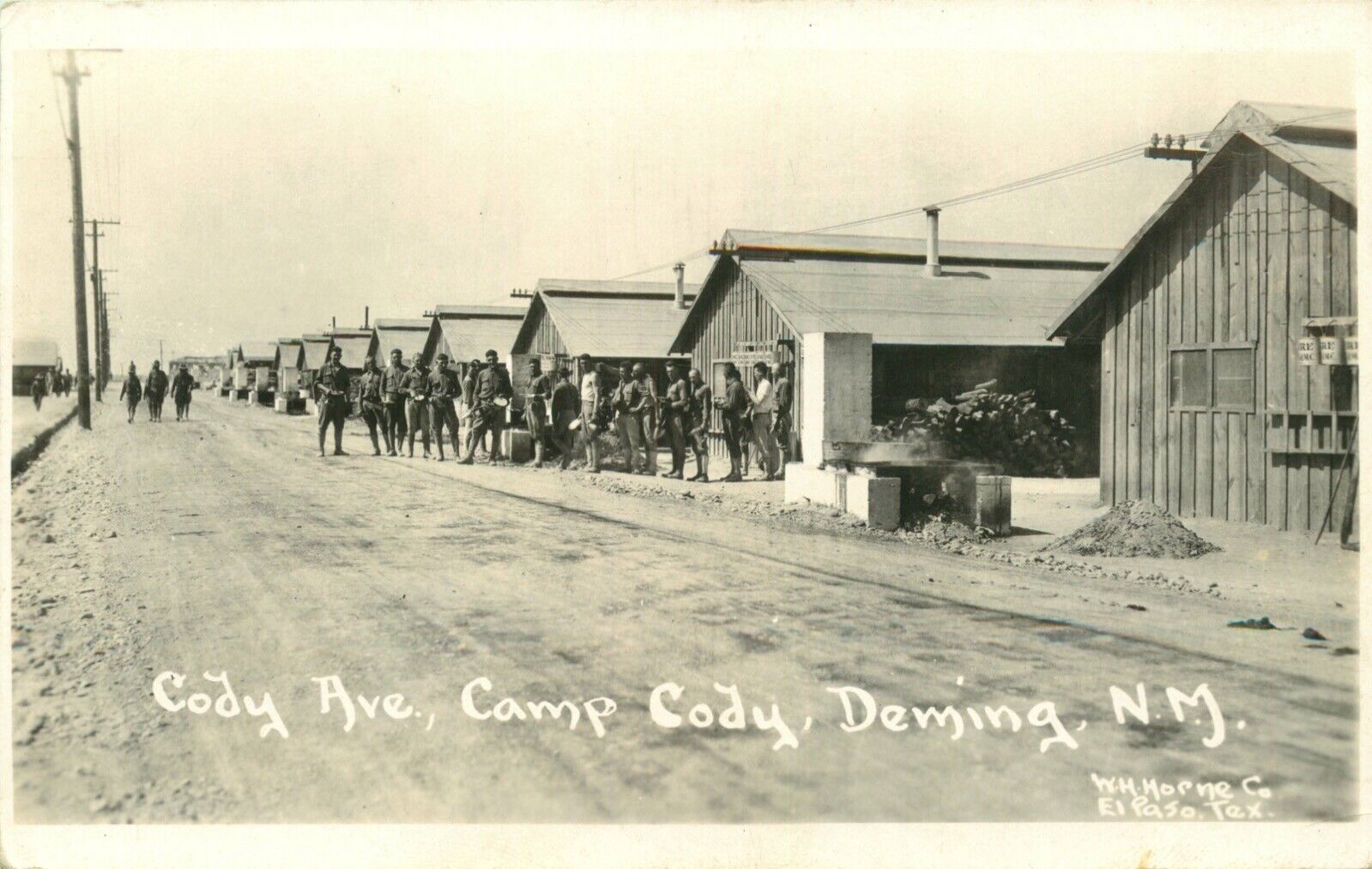 Cody Ave. Camp Cody, Deming New Mexico - Soldiers in Uniform RPPC Vtg ...
