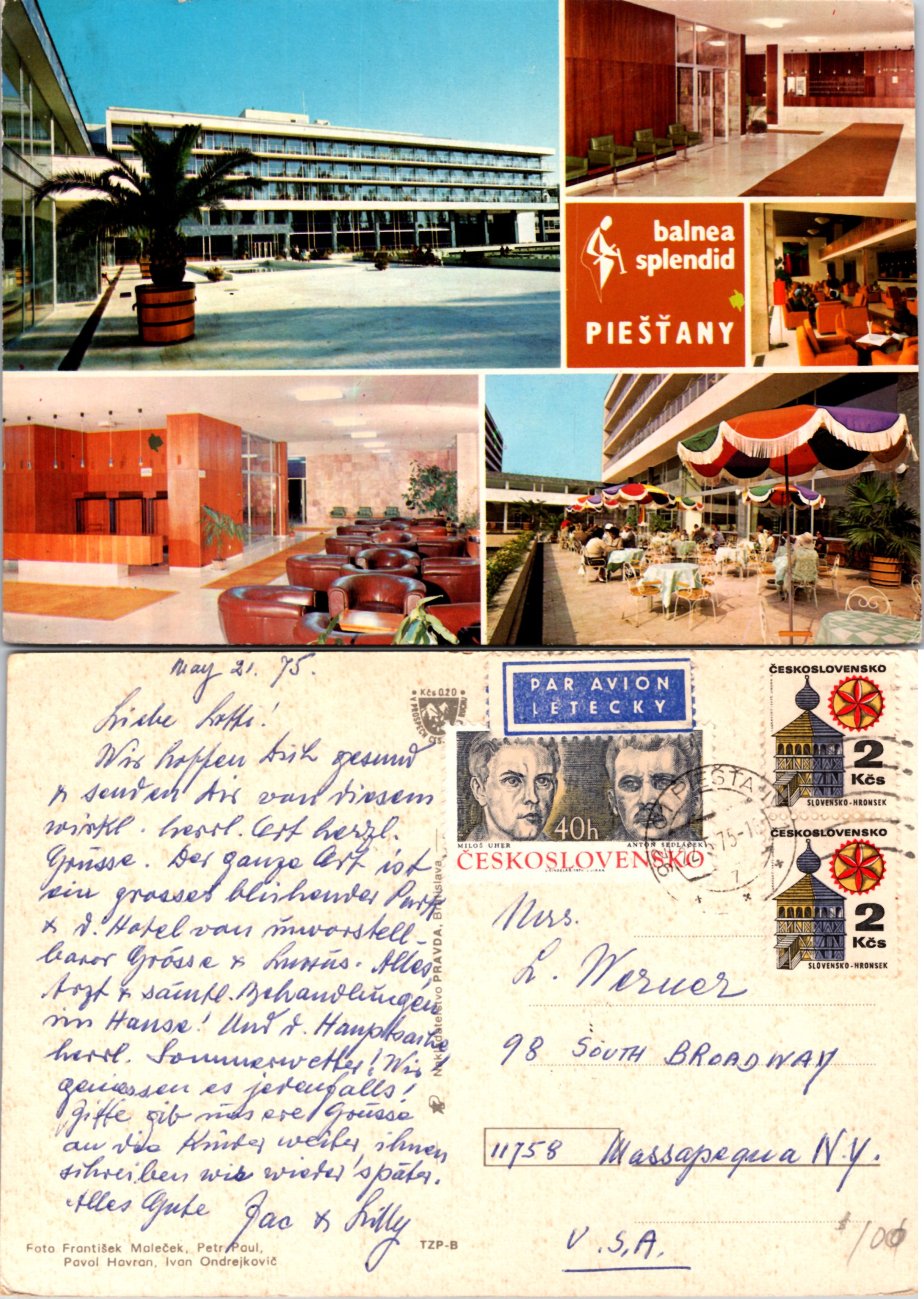 Balnea Splendid Piestany, Slovakia (9230) | Europe - Slovakia, Postcard ...
