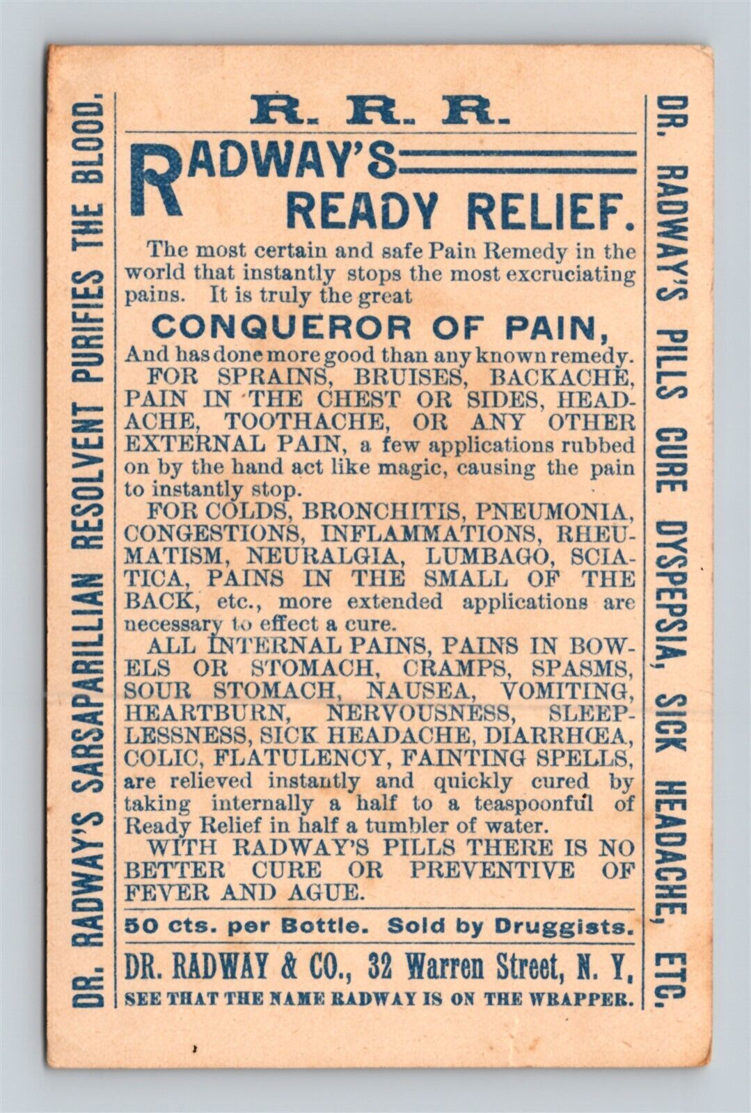 Radway’s Ready Relief Pain Quack Medicine Girl Sick Doll Victorian ...