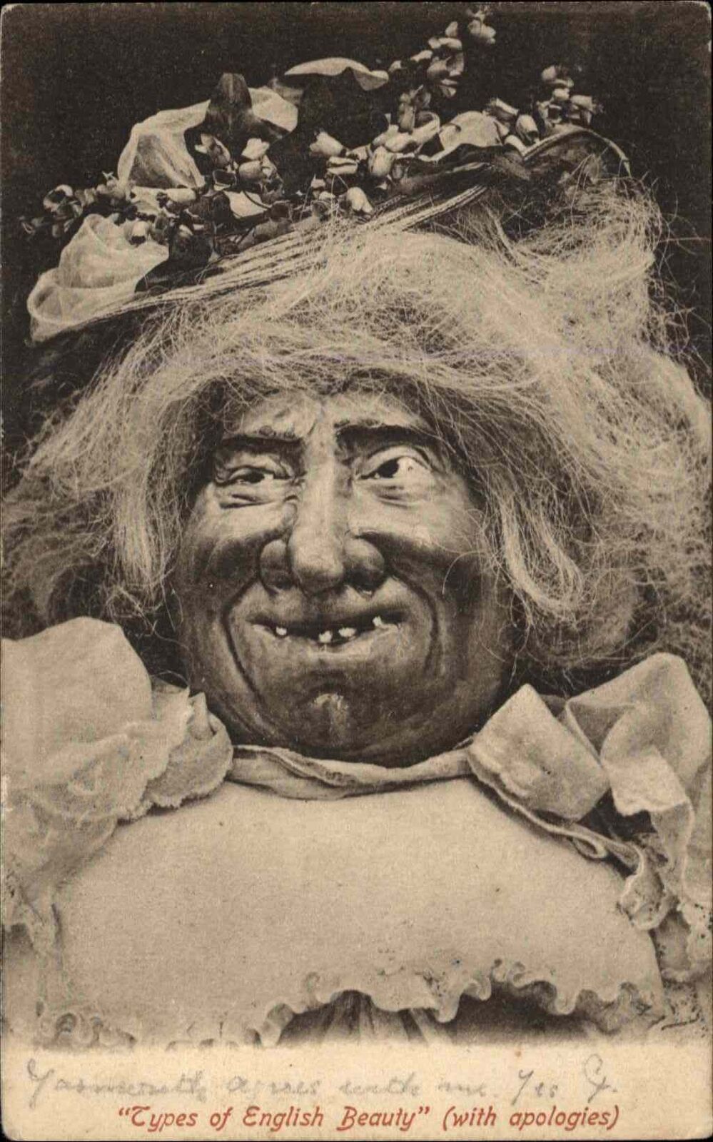 Antique Postcard Ugly Woman English Humor "Types of English Beauty ...