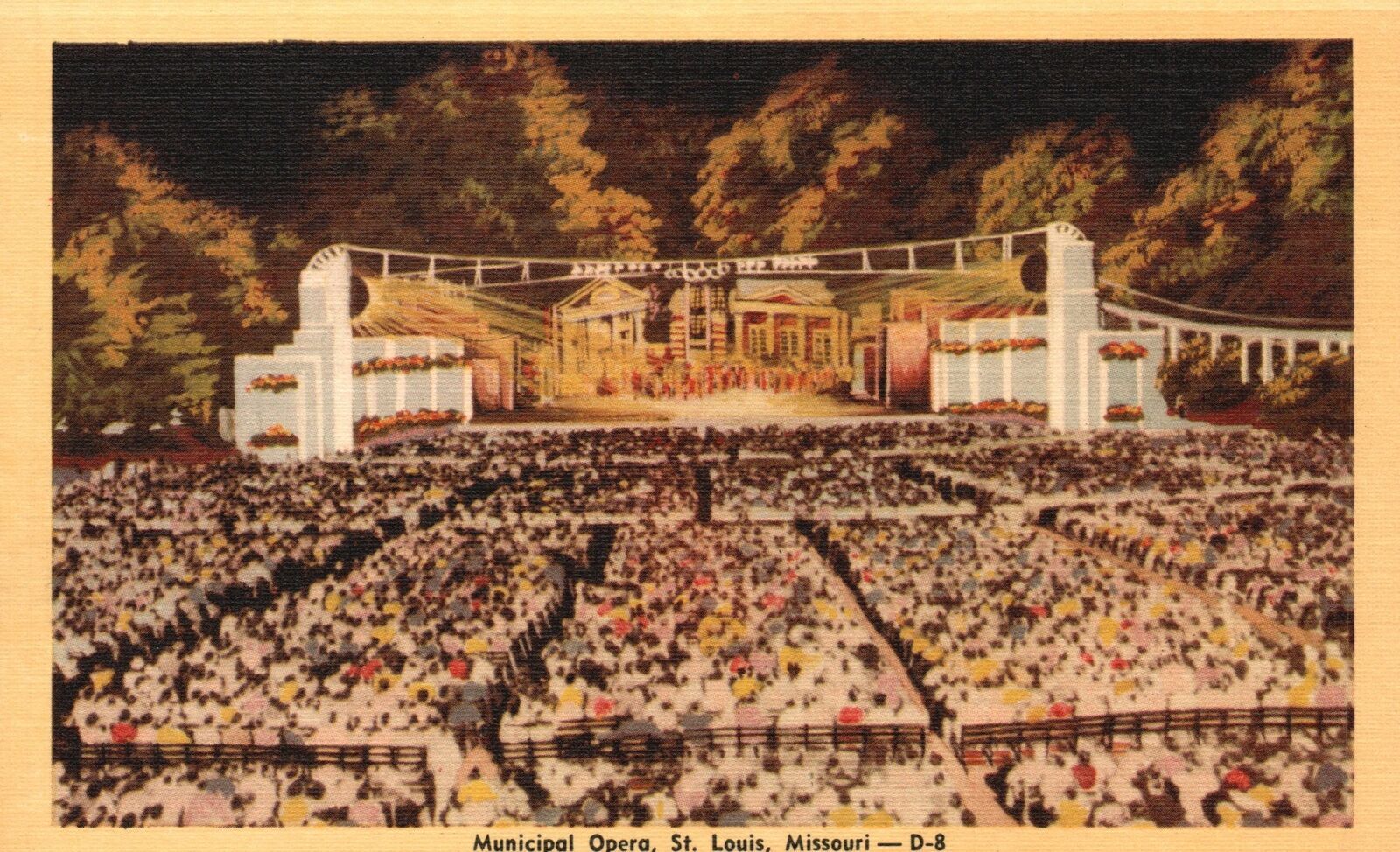 Vintage Postcard Municipal Opera Amphitheatre St. Louis Missouri MO ...