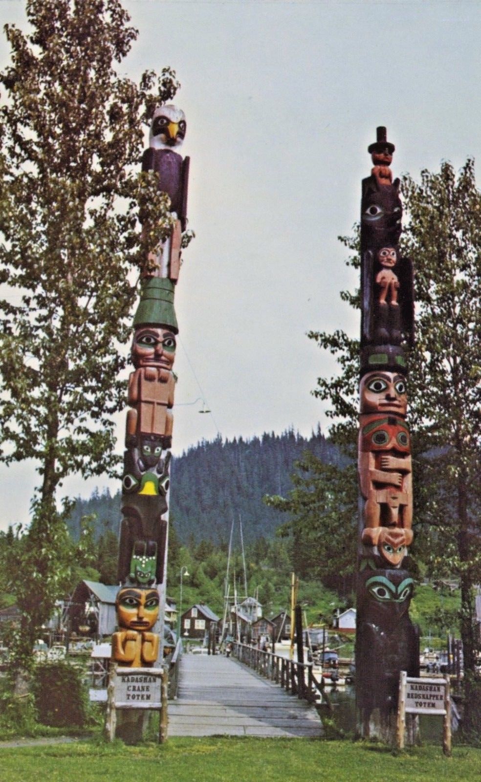 Totem Poles Chief Shakes Island Wrangell Alaska AK First Nations ...