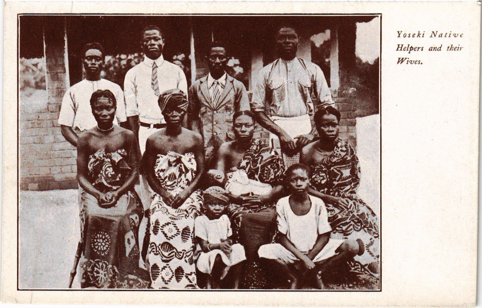 PC Yoseki Native Helpers and Their Wives Ethnic Types Belgian Congo ...