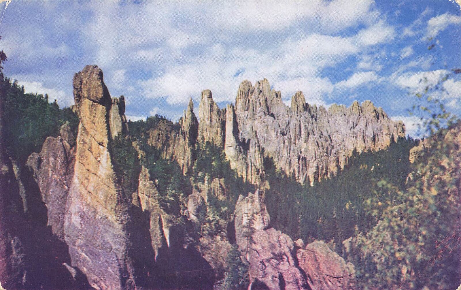 Postcard Cathedral Spires, Custer State Park Vintage Chrome Unposted ...