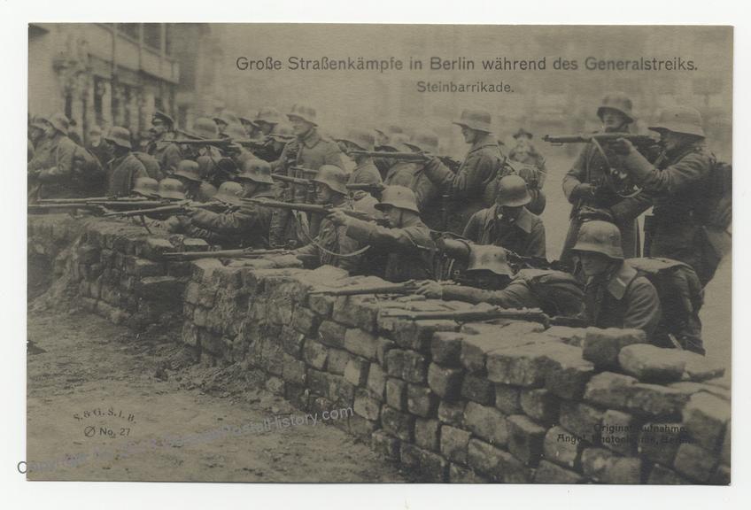 German Revolution 1919 Berlin Strassenkampf Freikorps RPPC 51827 ...
