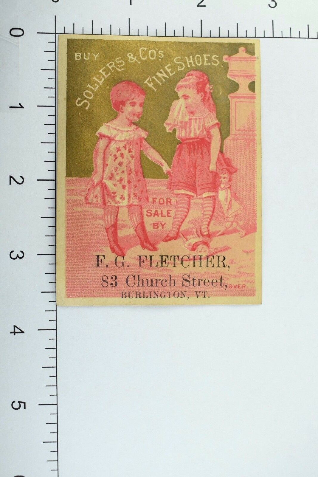 1880 Calendar, F.G. Fletcher Fine Shoes #2 Victorian Trade Card P49 ...