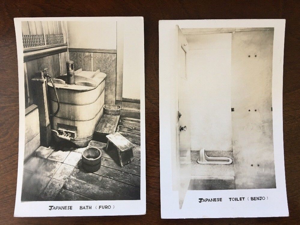 RPPC 1920s Japanese Toilet Benjo & Bath Furo Black & White Photos Z9 ...