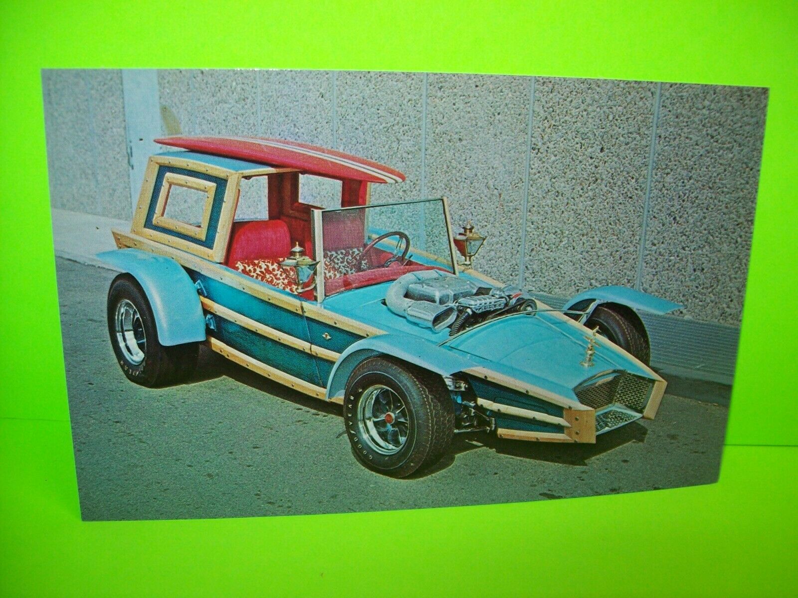 Calico Surfer Postcard Surf Woody Beatnik Hot Rod Car Barris 1965 ...