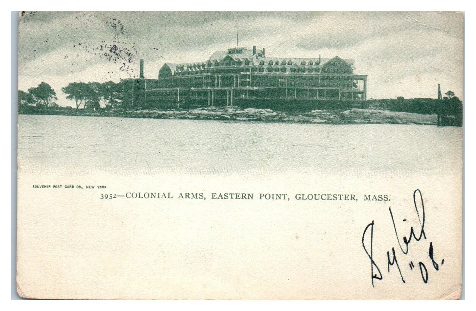 1908 Colonial Arms, Eastern Point, Gloucester, MA Postcard *5Q27 ...