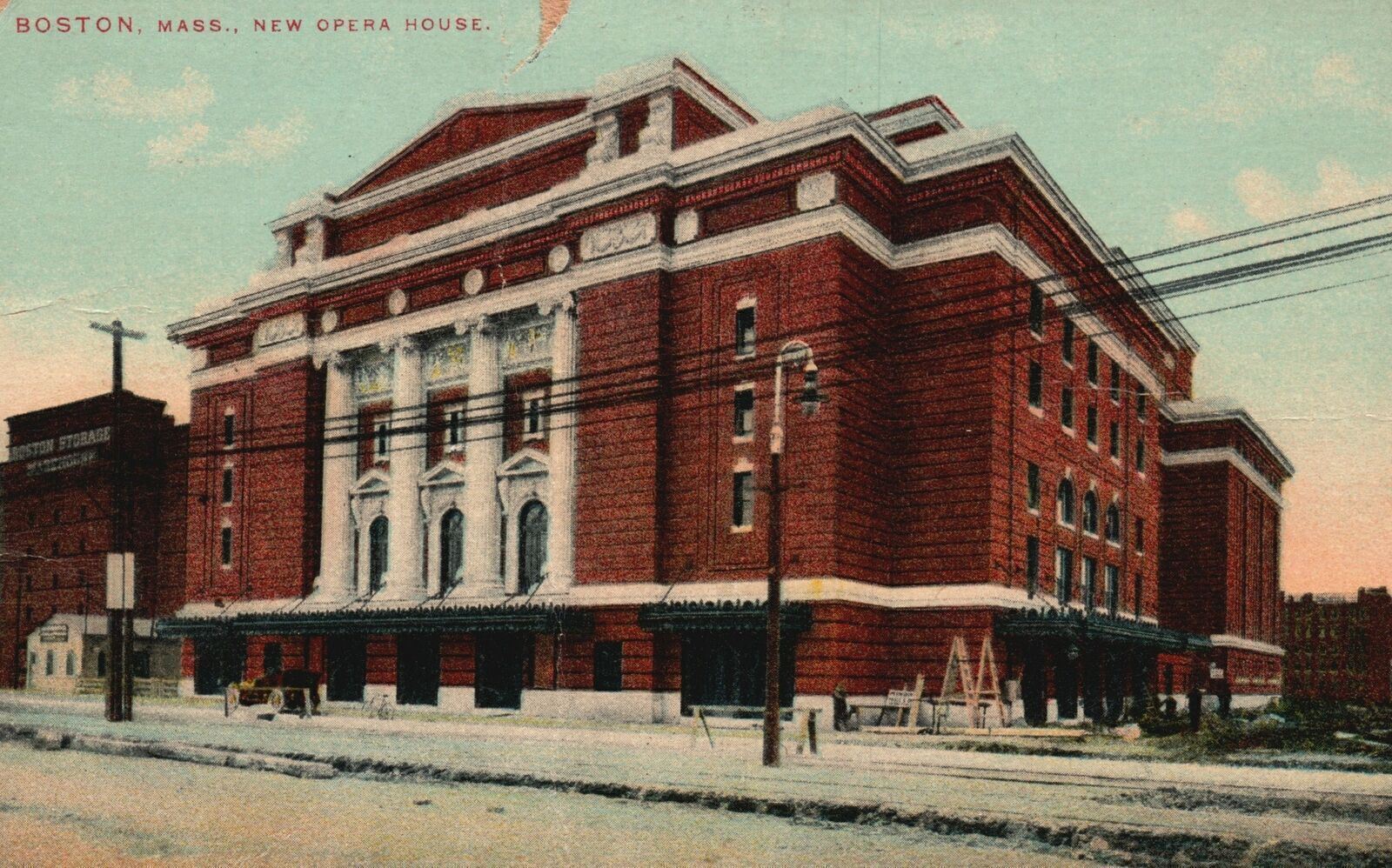 Vintage Postcard 1910's New Opera House Building Boston Massachusetts ...