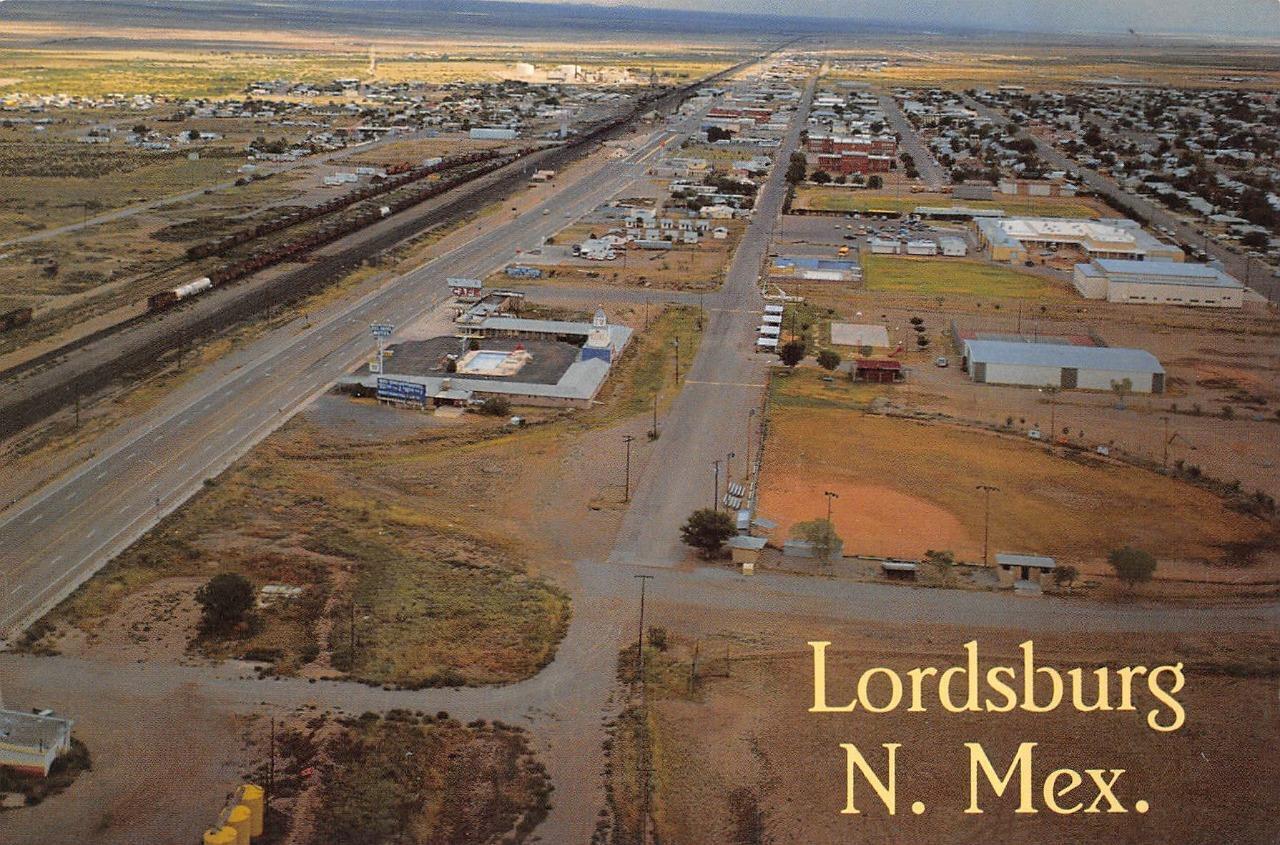 2~4X6 Postcards Lordsburg, New Mexico STREET SCENE~Hotel Hidalgo BIRD'S ...