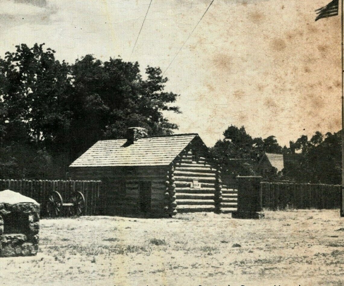 Genoa Nevada NV Fort Stockade Museum Flag Building Theron Fox UNP ...
