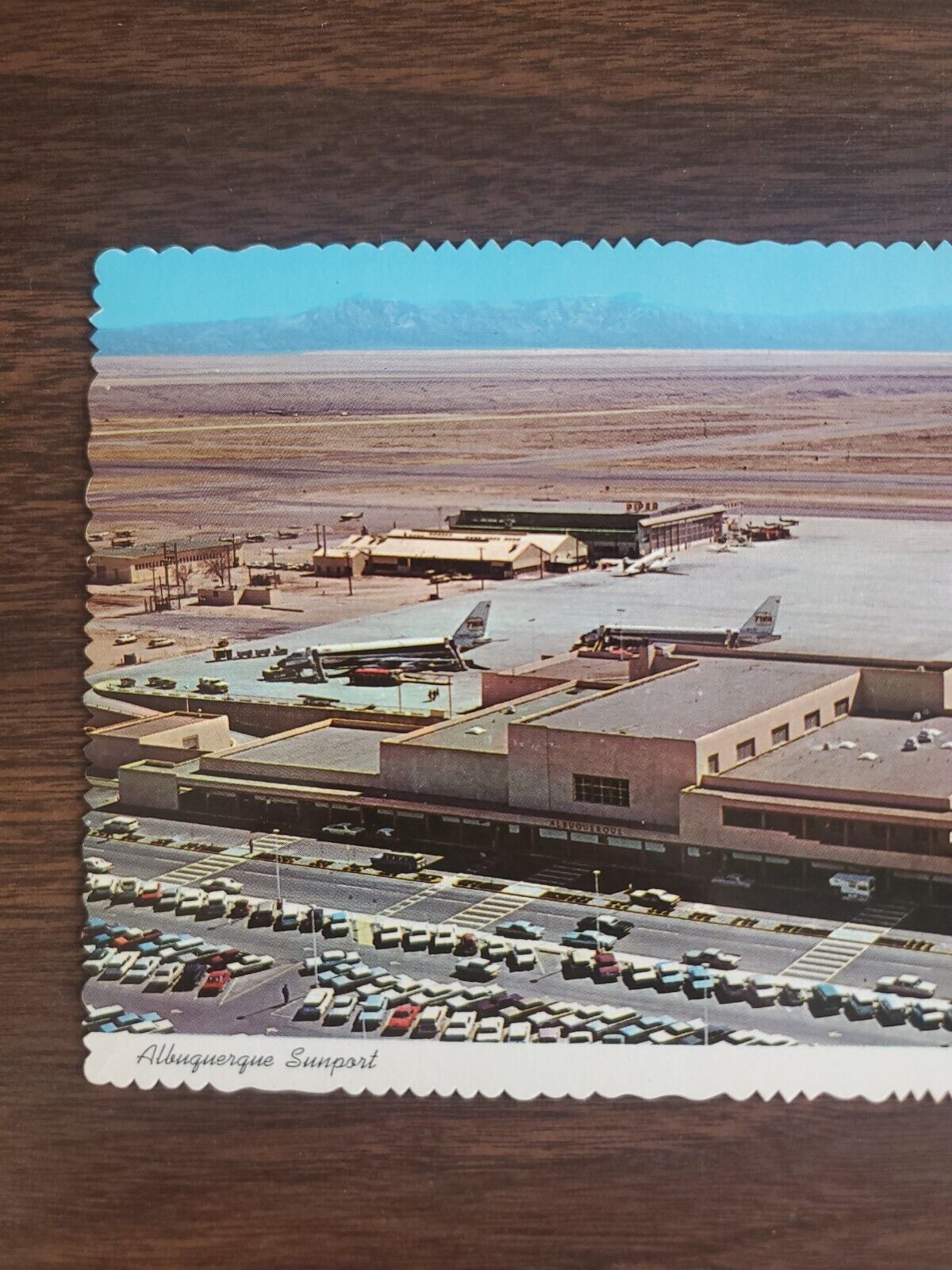Vintage Postcard Albuquerque Sunport Airport Planes Ruffled Edge ...