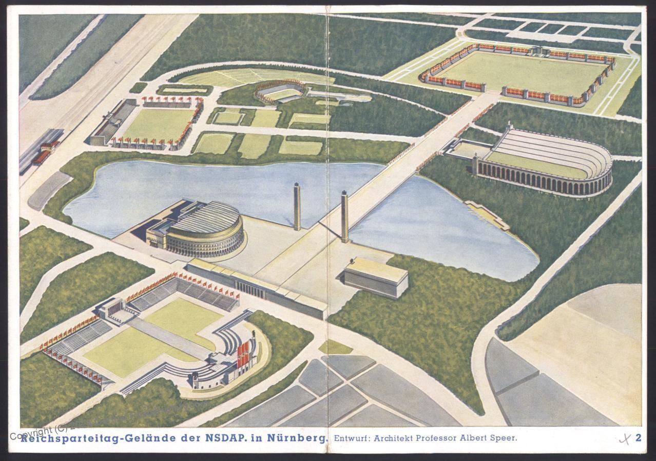 3rd Reich Germany Nuremberg Rally Reichsparteitag Zerreiss Double Card ...