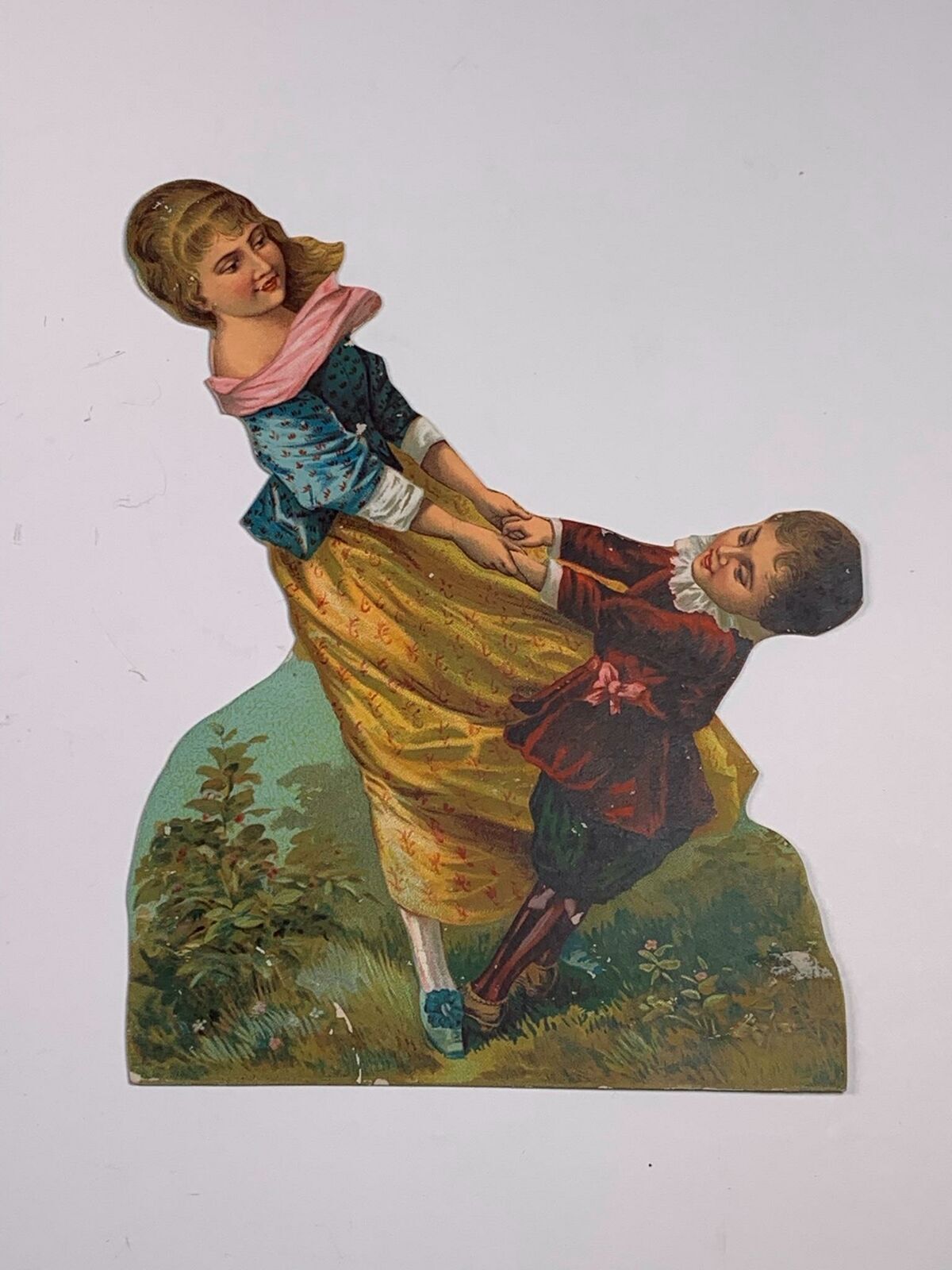 Large Victorian Trade Card Great Atlantic Pacific Tea Children Dancing ...