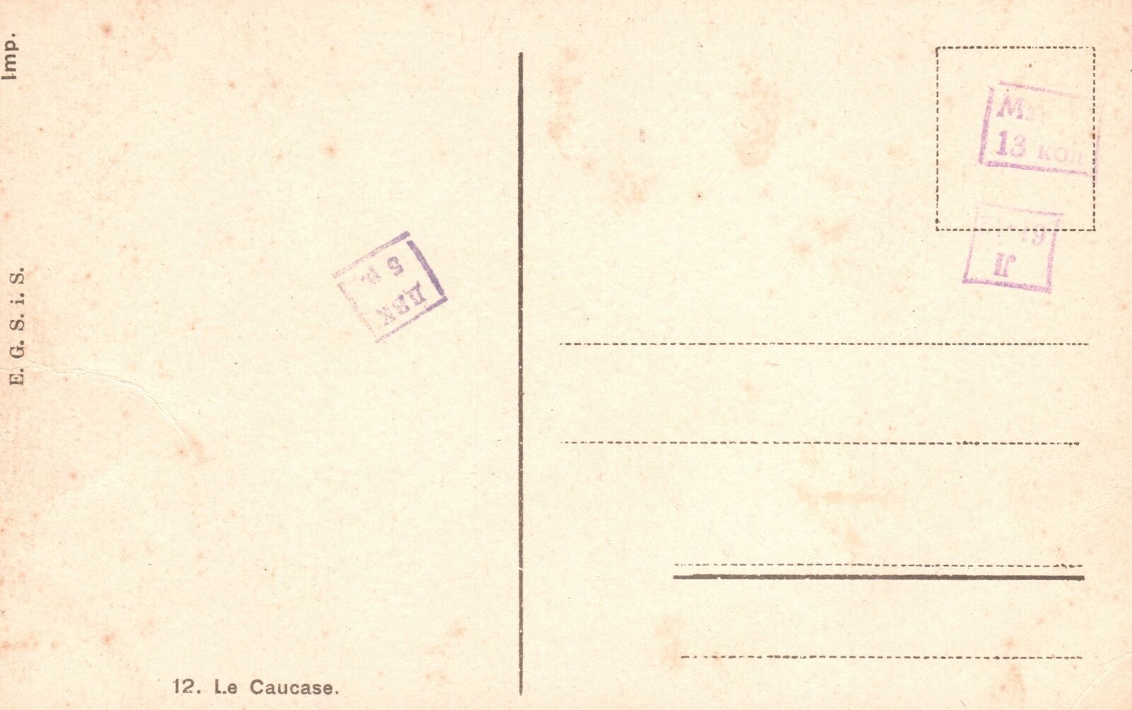 Vintage Postcard Le Caucase Roads And Highways Mountain Edge Trail Ways ...