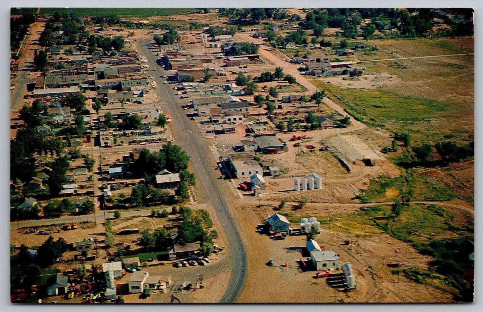Aerial View Roosevelt Utah Uintah Basin Old Cars Farmland Vintage UNP ...