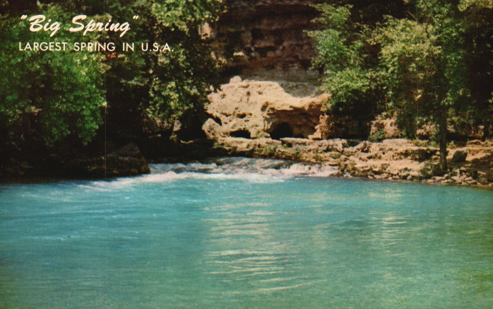 Vintage Postcard Ozarks Mountain Big Spring State Park Near Van Buren ...