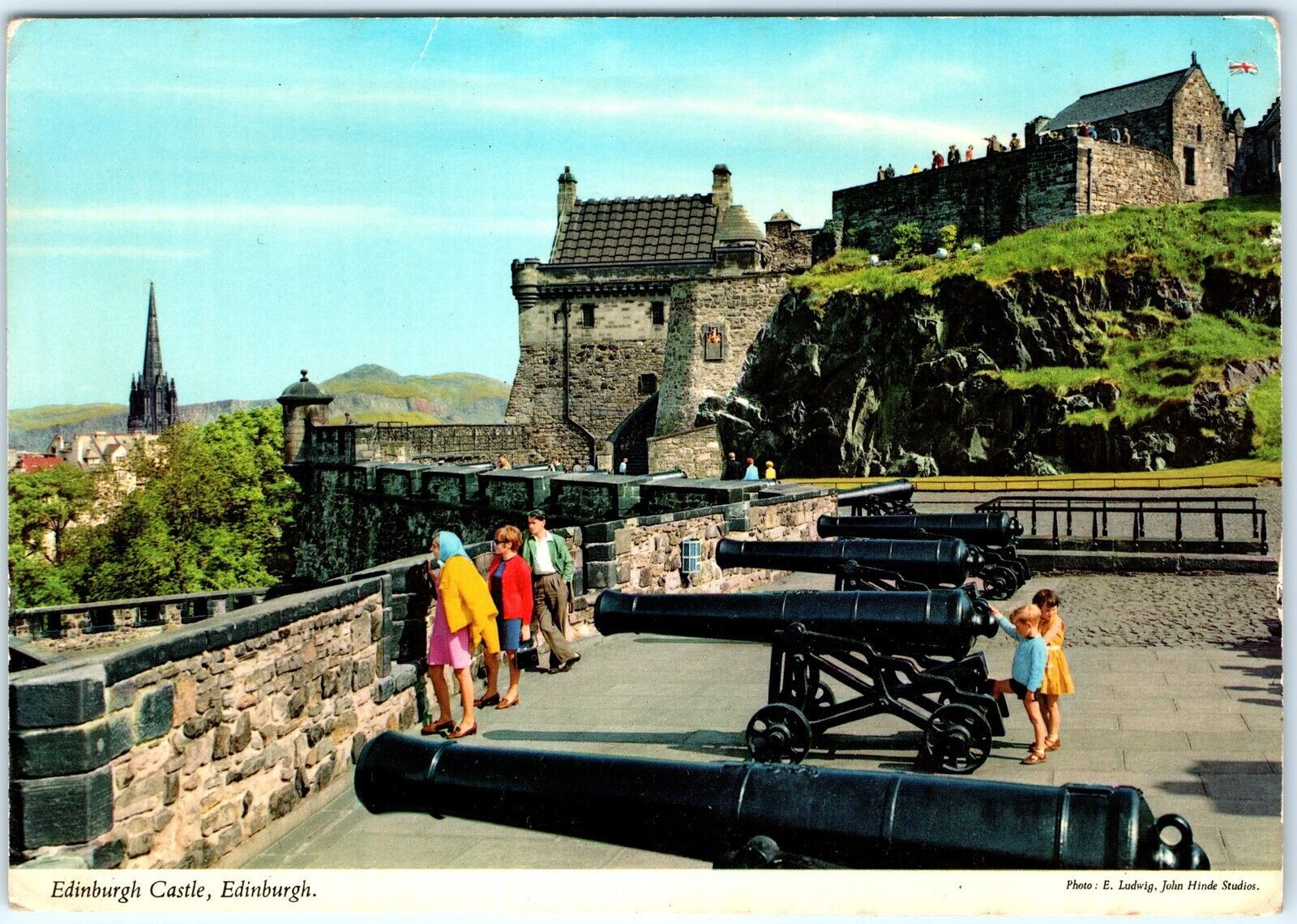 c1970s Edinburgh, Scotland Castle Cannons Tower Flag Star Fort Chrome ...
