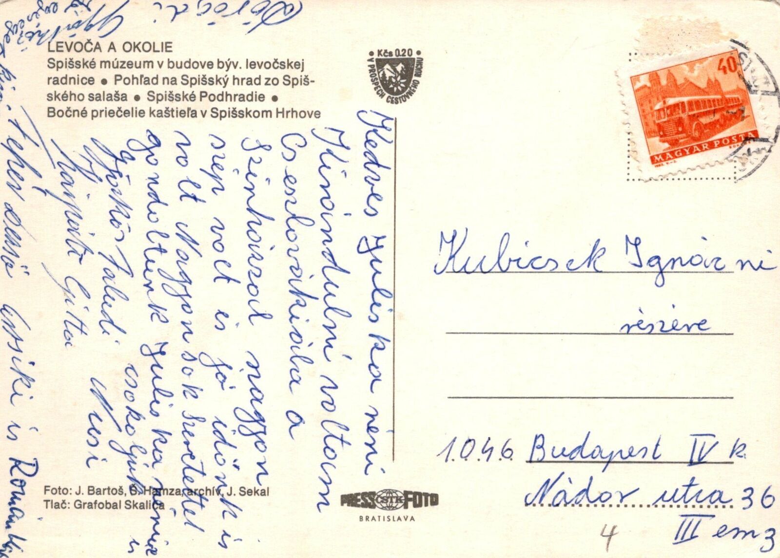 Vintage Continental Size Postcard Lovoka a Okolie Spisske Museum ...