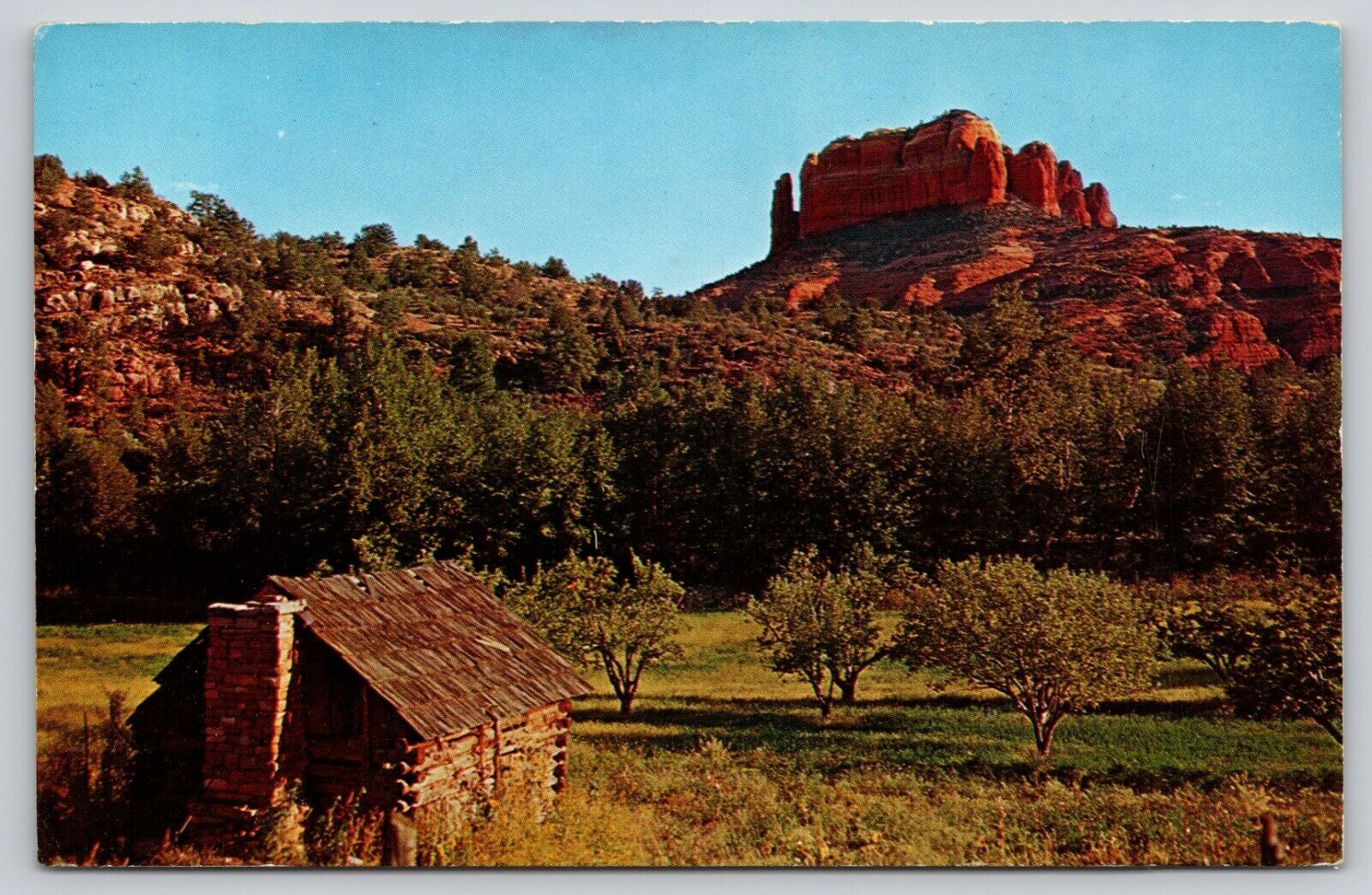 Postcard AZ Flagstaff Courthouse Rock From Chavez Ranch Oak Creek ...