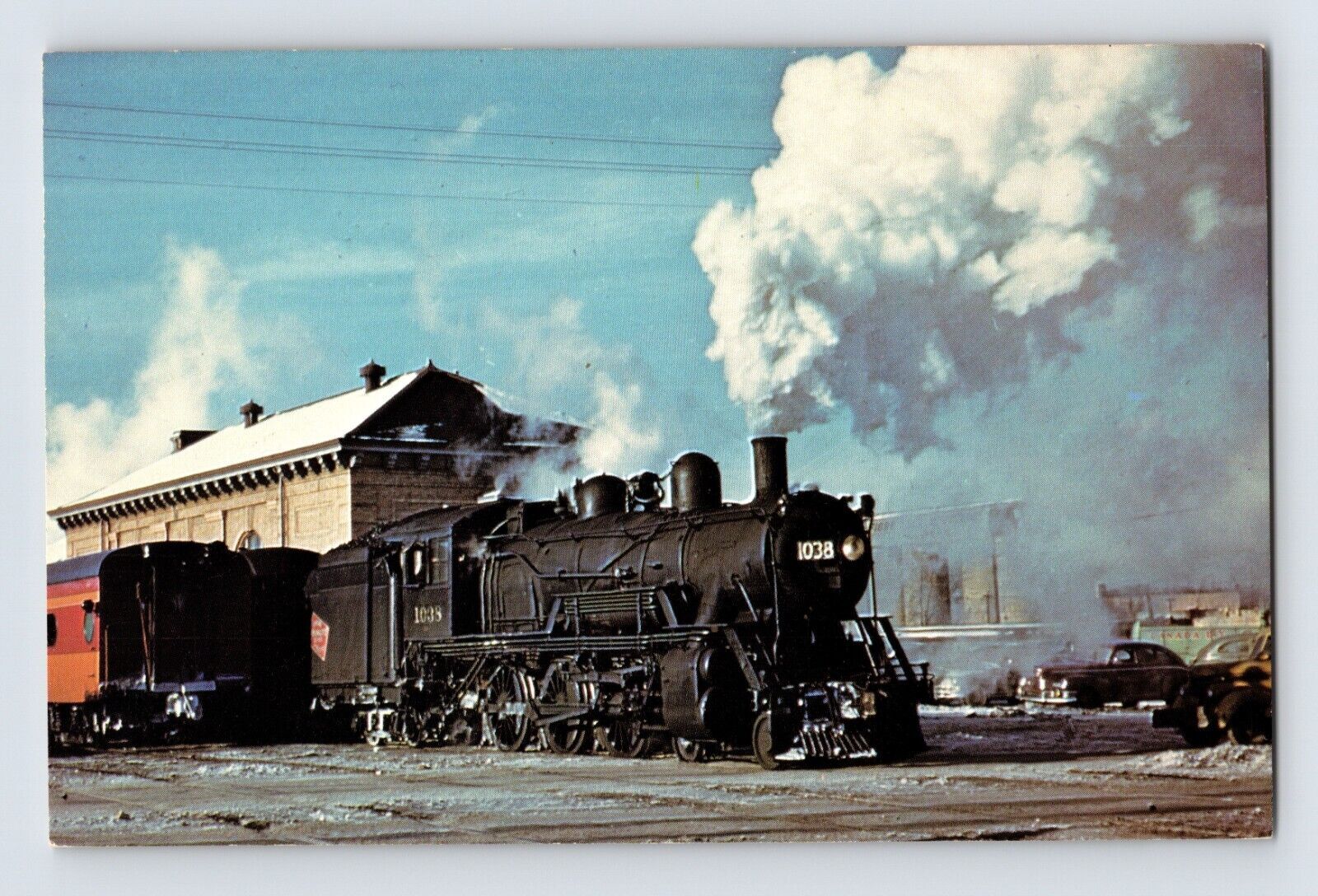 Postcard Railroad Train Milwaukee Road 10-Wheel Steam Engine 1970s ...