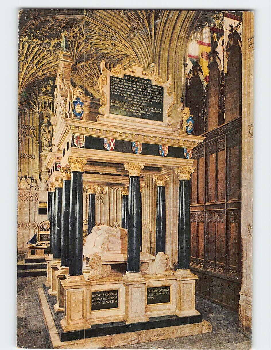 Postcard Tomb of Queen Elizabeth I Westminster Abbey London England ...