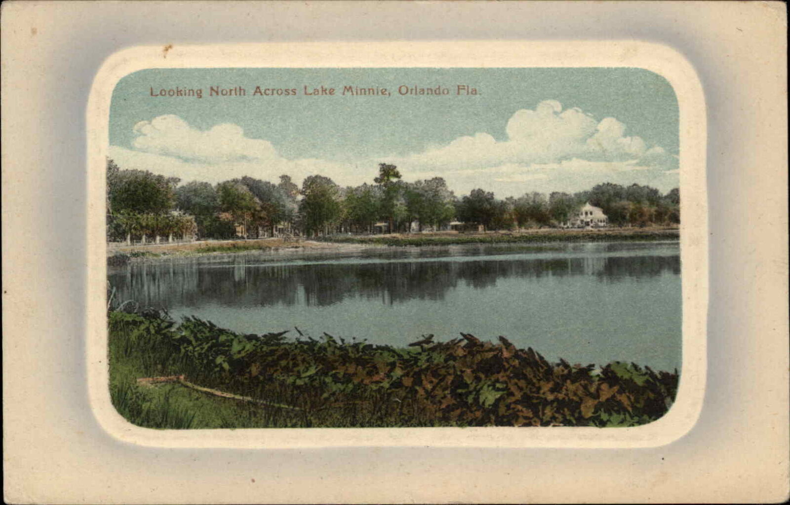 Orlando Florida FL Lake Minnie View Frame Border c1910 Vintage Postcard ...