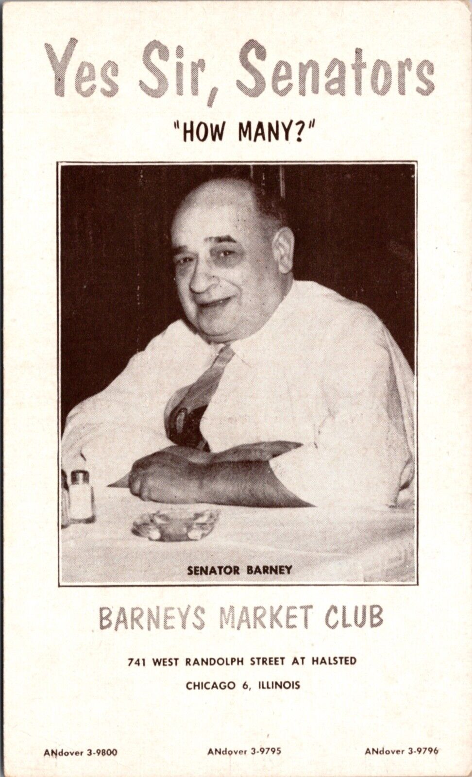 PC Senator Barney Barneys Market Club 741 West Randolph St Chicago ...