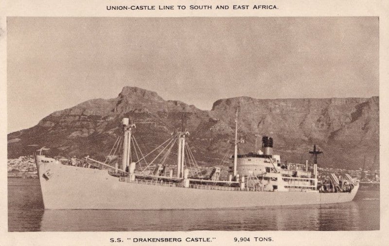 SS Drakensberg Castle Union Line East Africa Ship WW2 Old Postcard ...