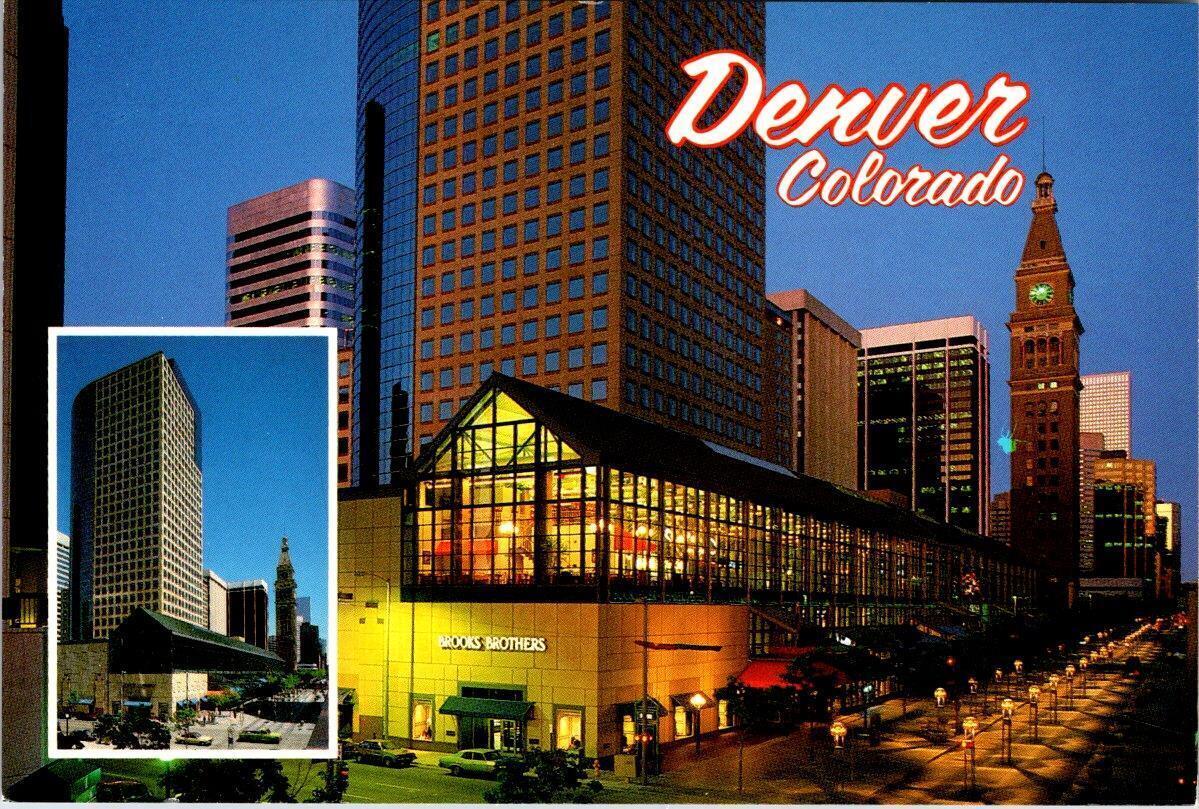 2~4X6 Postcards CO, Denver TABOR CENTER Shopping Mall DAY/NIGHT Brooks ...