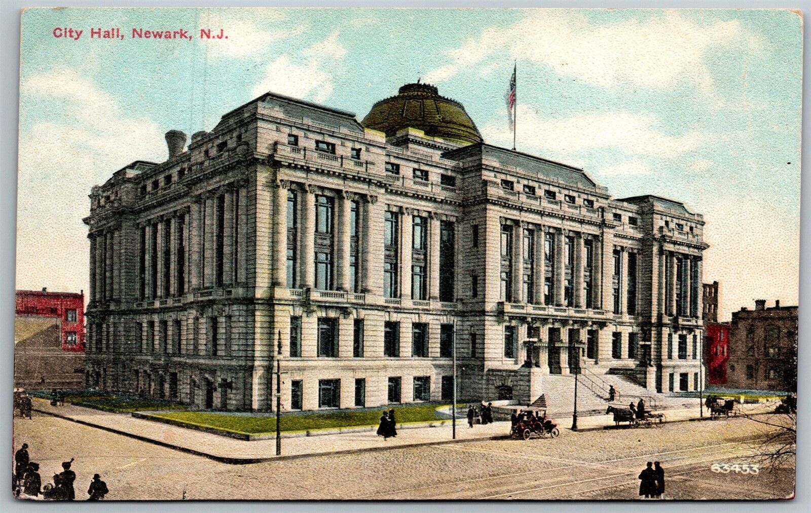 Vtg Newark New Jersey NJ City Hall 1910s Old View Antique Postcard ...